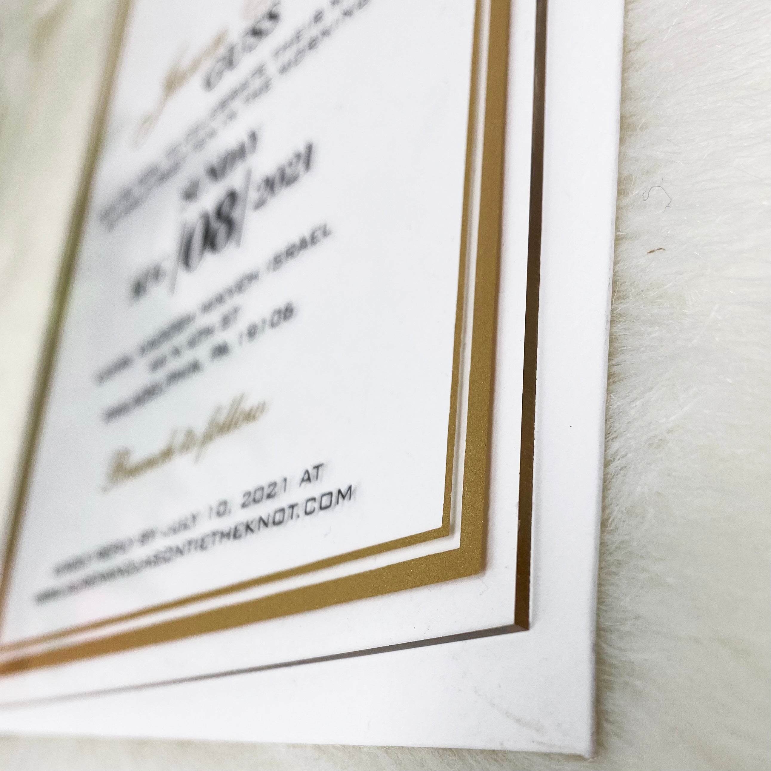 Wedding Invitation Kit With Gold Border Images Gold Square Frame And